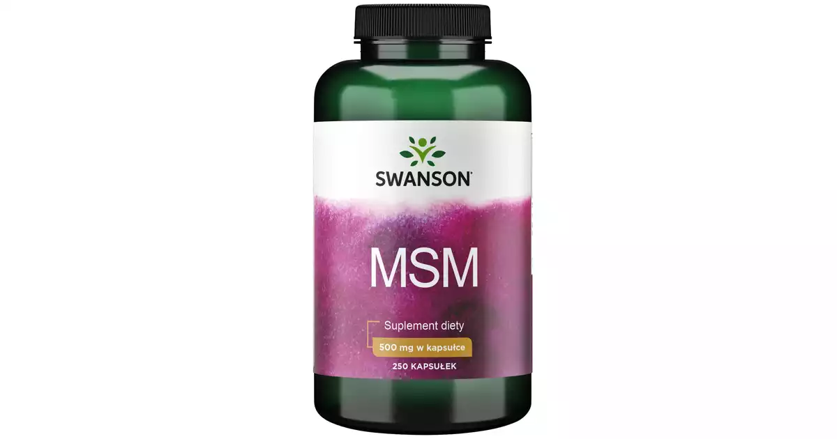 SWANSON MSM (Methyl - Sulfonyl - Methane) 500mg 250 kapsułek ...