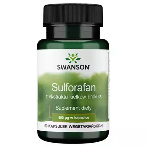 SWANSON Sulforafan (Sulforaphane) 400 mcg / 60 kapsułek wegetariańskich ...